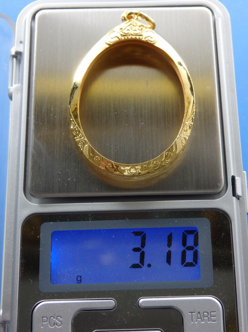 กรอบทองคำแท้ ใหม่ หนัก 3.42 กรัม พระเครื่อง พระแท้ webpra เว็บ-พระ.คอม