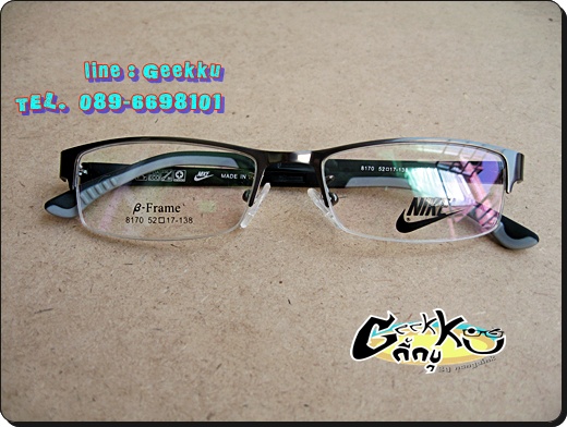 กรอบแว่น NIKE ทรงครึ่งกรอบสีกัน(ดำ-เทา) พระเครื่อง พระแท้ webpra เว็บ ...