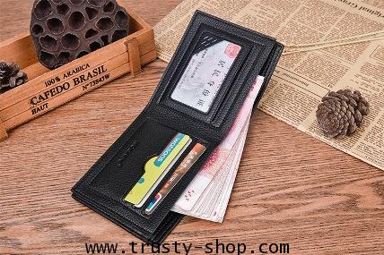 กระเป๋าเงิน กระเป๋าหนัง กระเป๋าสตางค์ผู้ชาย Woerfu สีดำ พระเครื่อง พระ ...