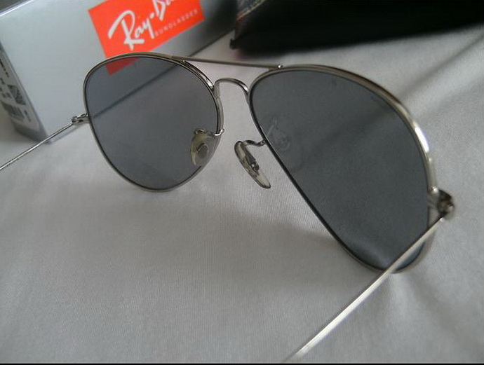Rayban ลูกครึ่ง?? RB 3026 AVIATOR ขนาด 62 mm. กรอบสีเงิน เลนส์ ของ Ray Ban B&L (Bausch & Lom b ...