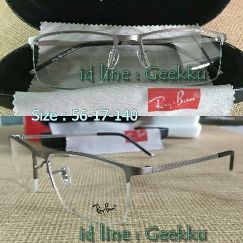 กรอบแว่นตา Ray Ban RB6160 (R-33) ทรงครึ่งกรอบสีเงิน พระเครื่อง พระแท้ ...
